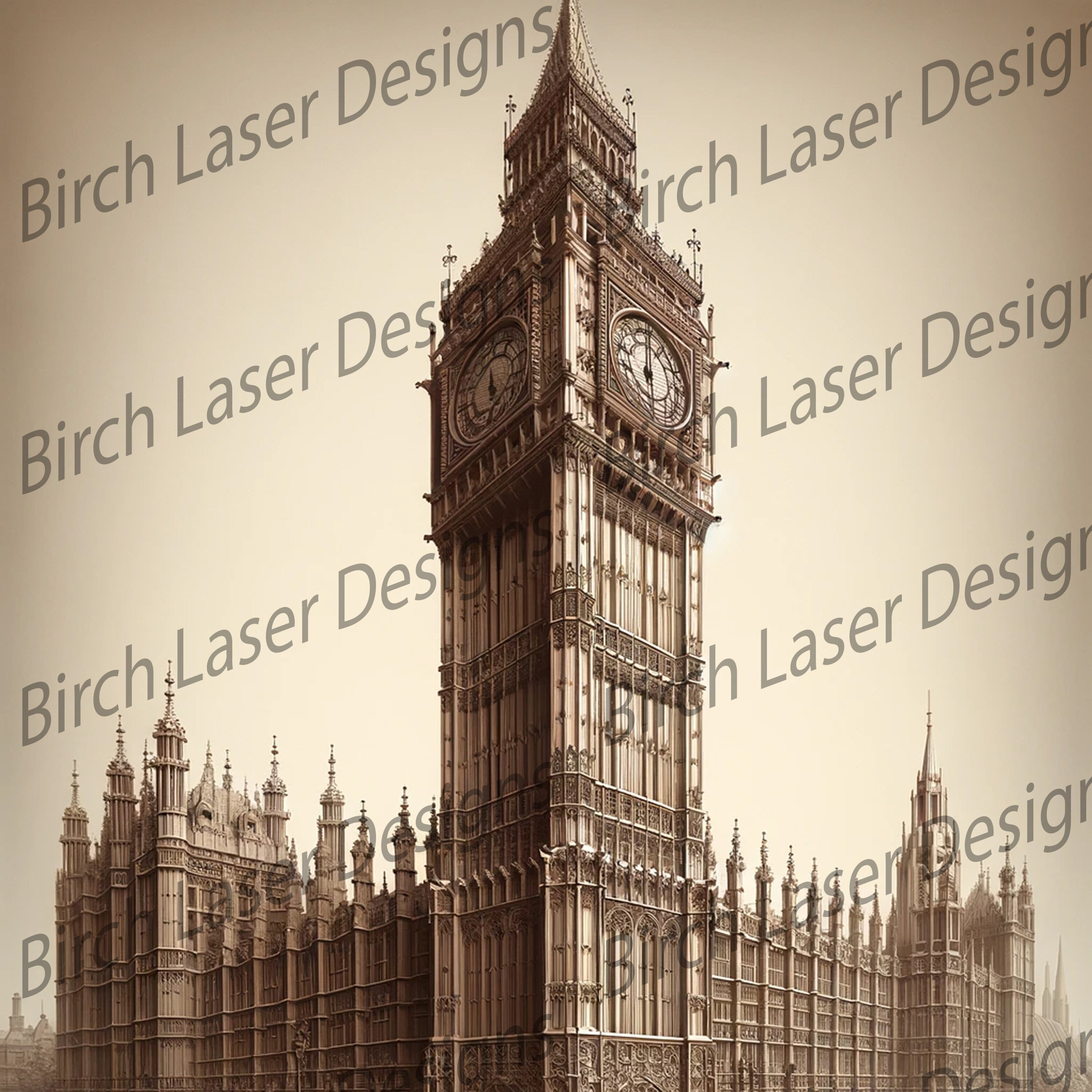 Big Ben Engraving Design File of Big Ben Vacation Souvenir for London ...