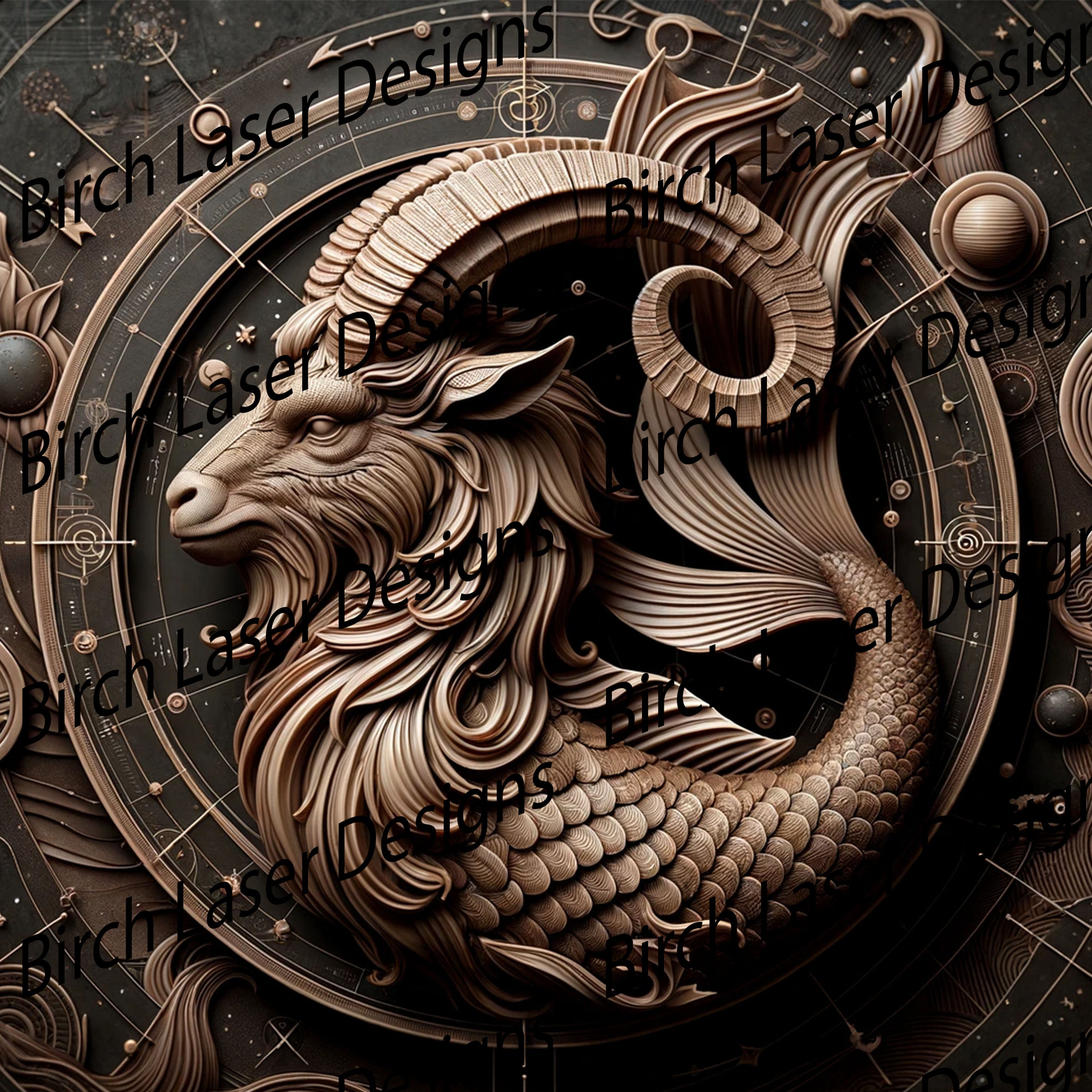 Capricorn Zodiac Sign Engraving Design File for Capricorn Gift for ...