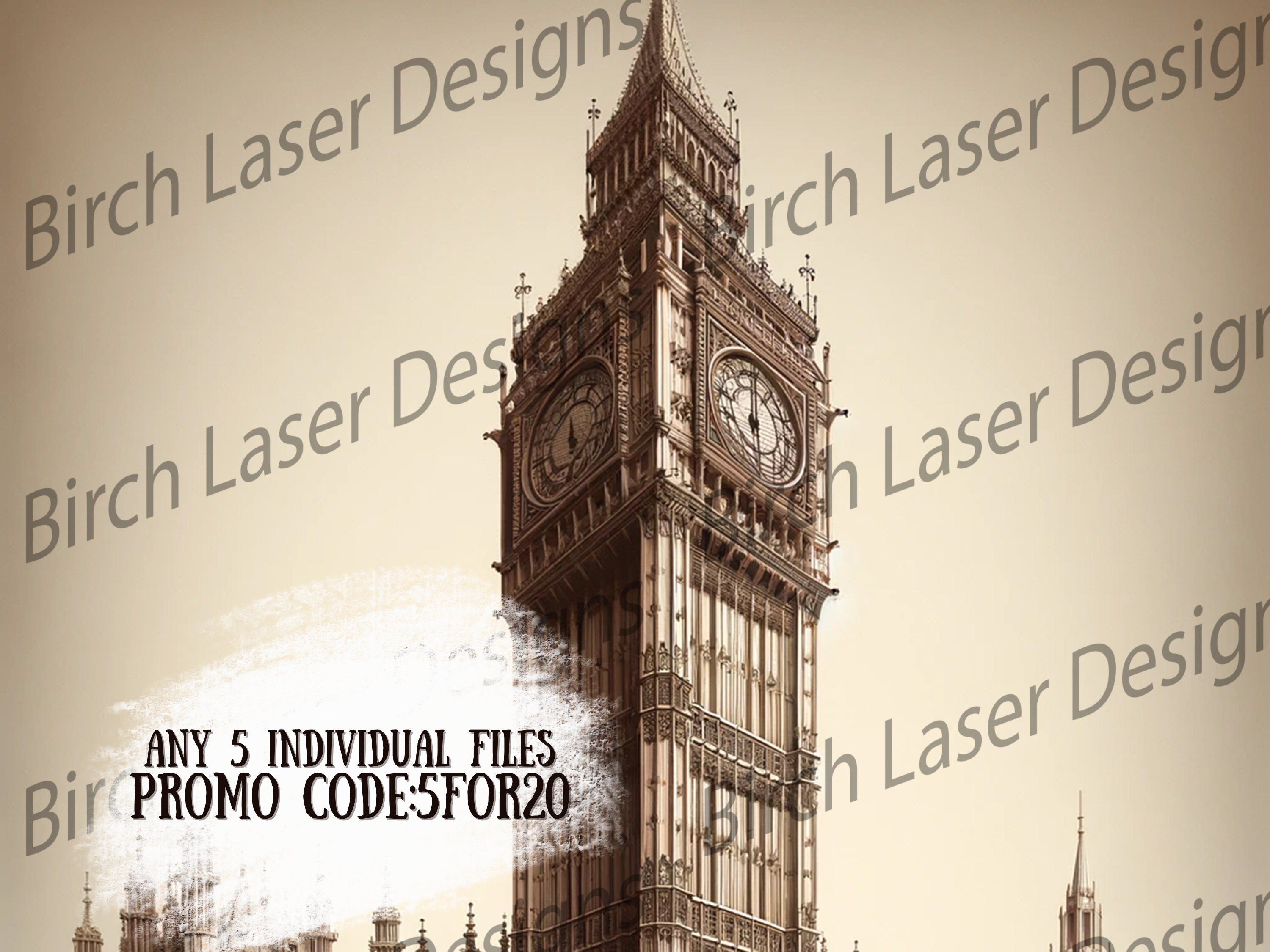 Big Ben Engraving Design File of Big Ben Vacation Souvenir for London ...