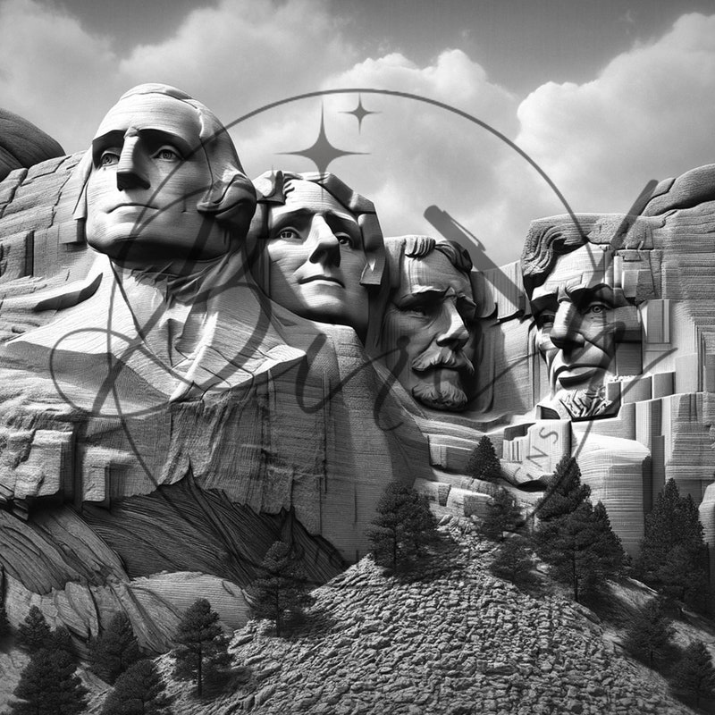 Mount Rushmore Svg - Etsy