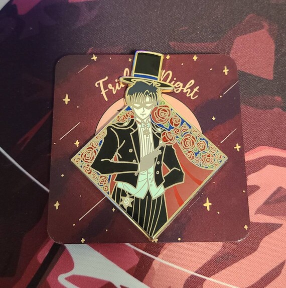 Tuxedo & Roses Hard Enamel Pin - Etsy