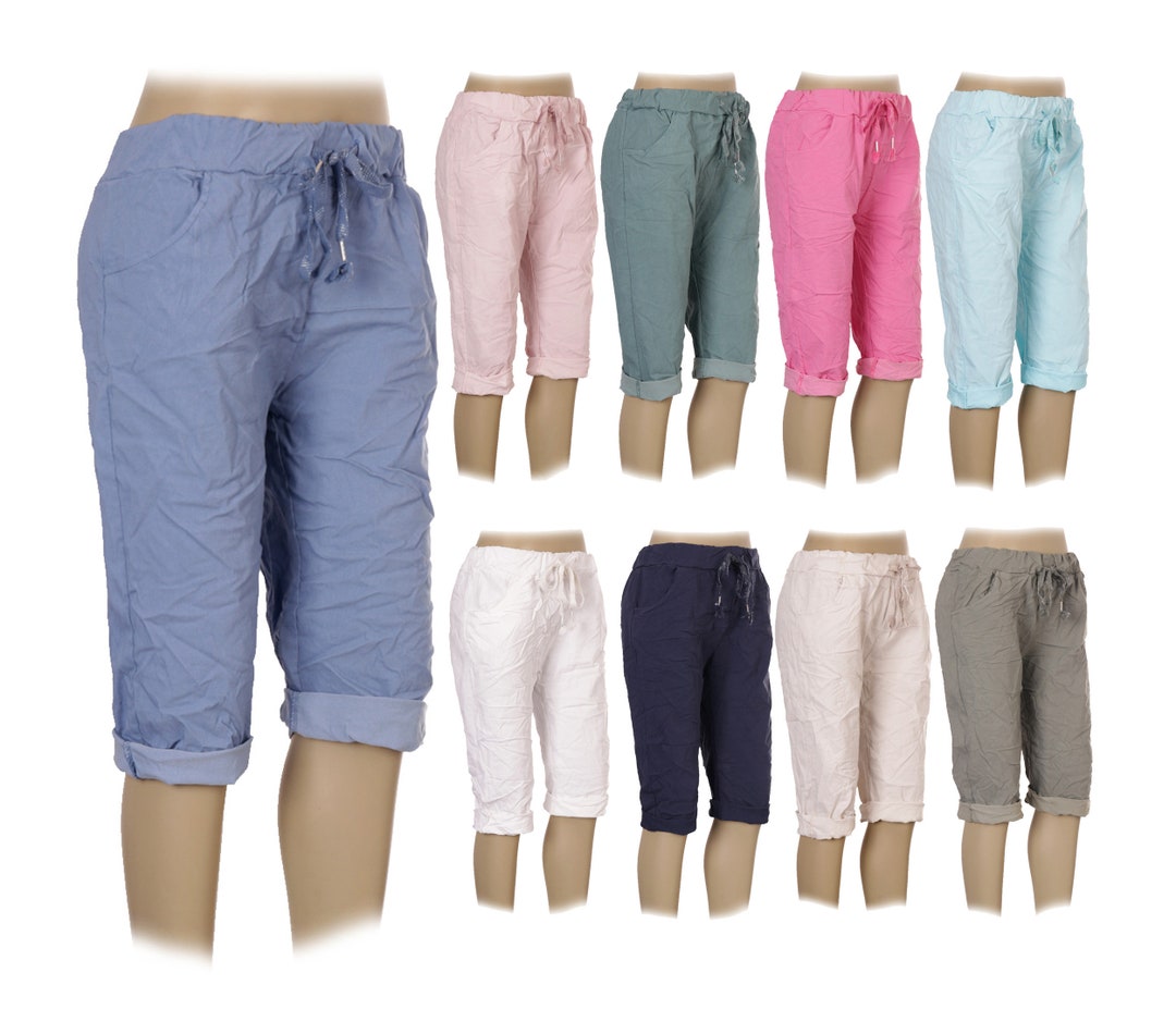 Italian Plain Magic Shorts With Side Pockets - Etsy