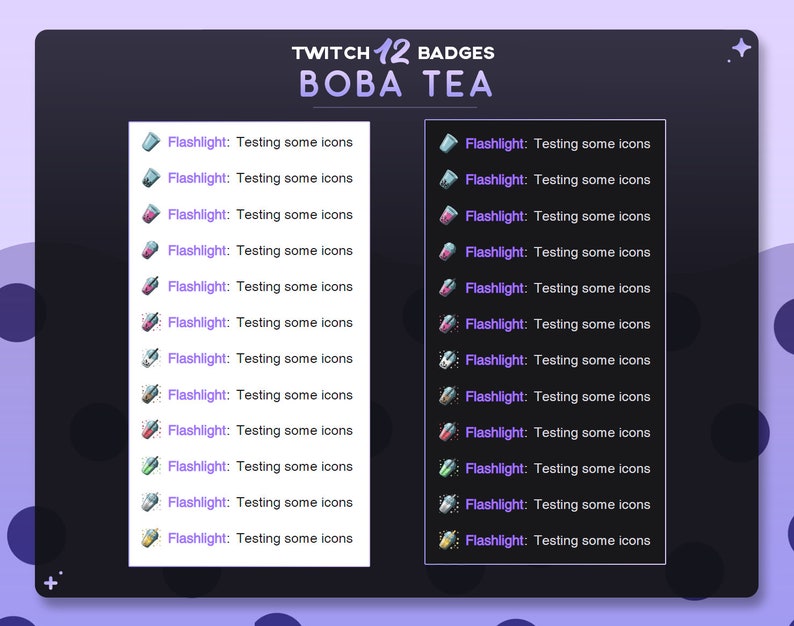 Twitch Badges Boba Tea | Bubble Tea - Etsy