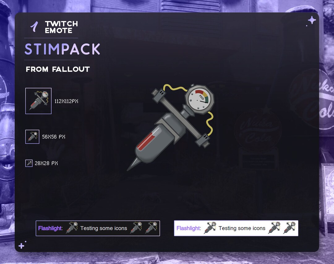 Twitch Emote Stimpack | Fallout Inspired Stimpack Emote - Etsy