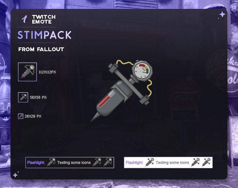 Twitch Emote Stimpack | Fallout Inspired Stimpack Emote - Etsy