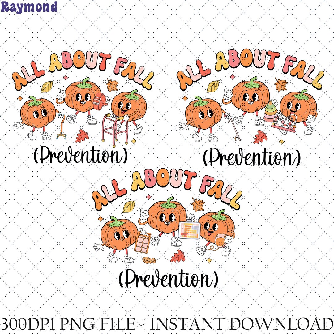 All About Fall Prevention Png, OT PT SLP Fall Season Png, Pumpkin ...
