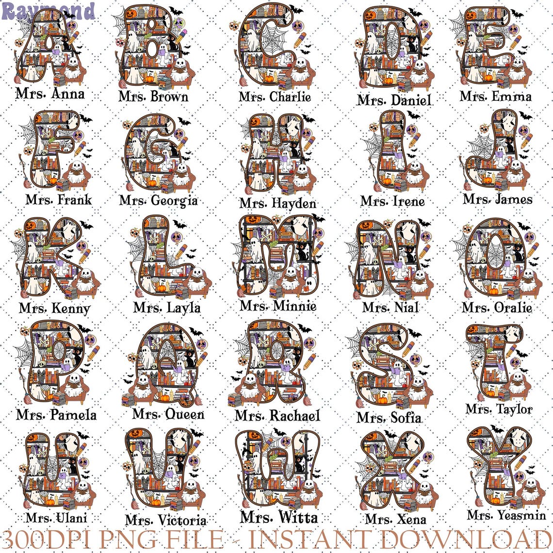 Halloween Alphabet Custom Name Png, Halloween Letters Alphabet Trick or ...