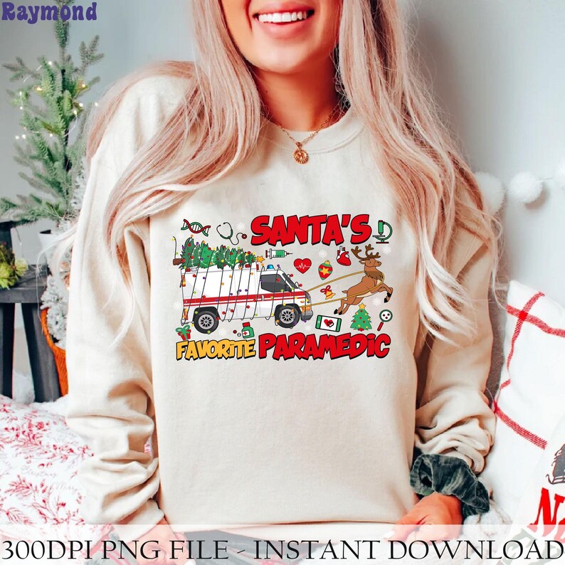 Santa's Favorite Paramedic Png, Gift to Paramedic Png, Rn Nurse ...