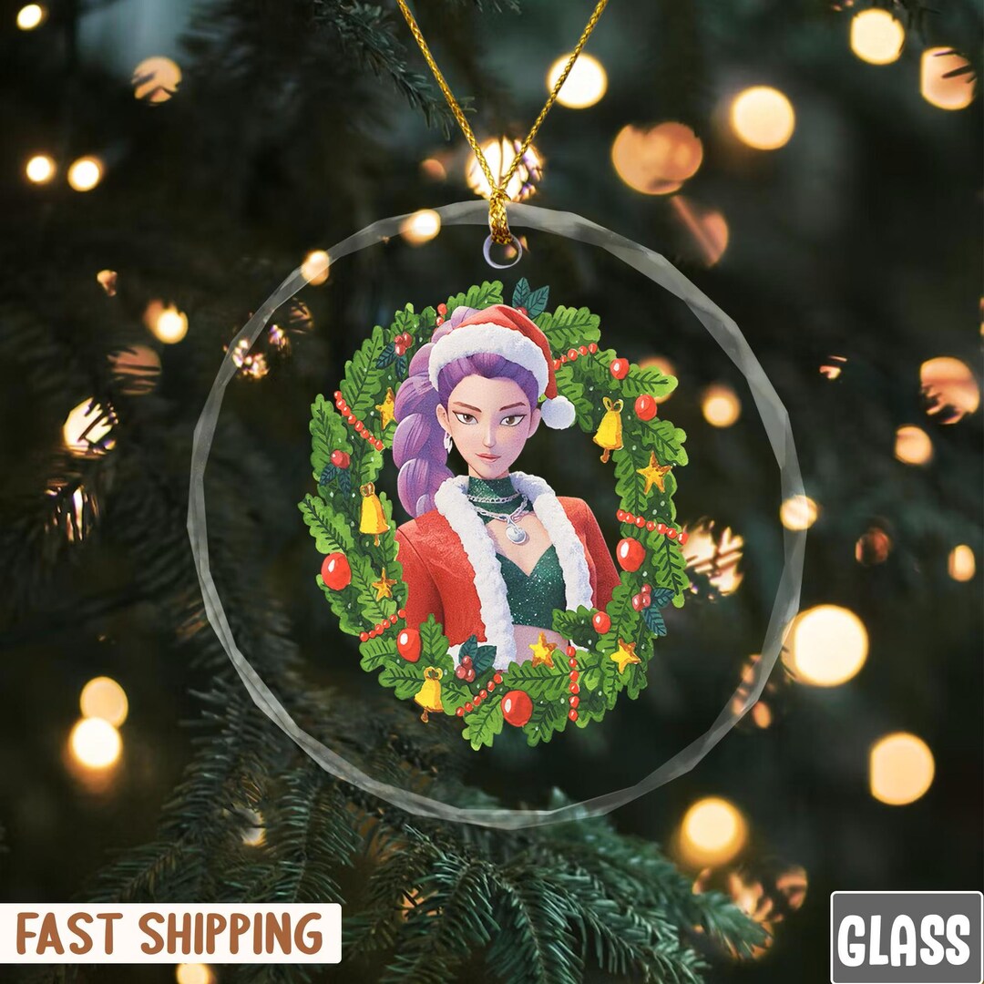 Personalized Rumi Huntrix Ornament, Kpop Demon Hunters Glass Ornament ...