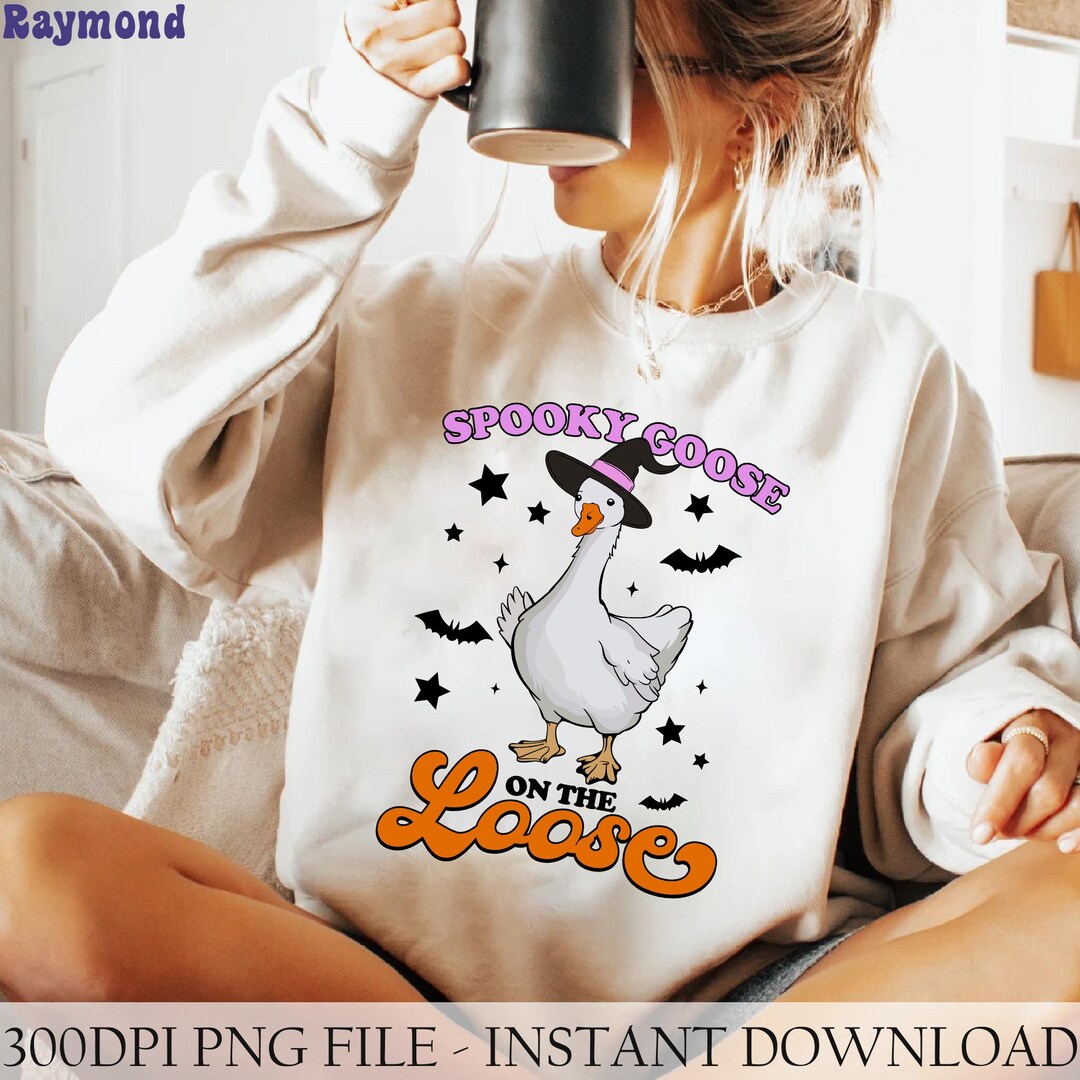 Spooky Goosey on the Loose Halloween Png, Spooky Goose Png,funny ...