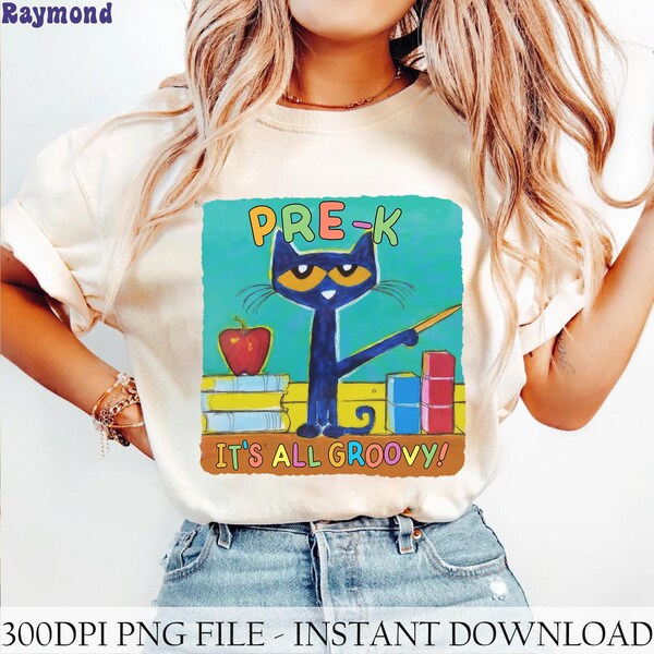 Pete the Cat Groovy Svg - Etsy