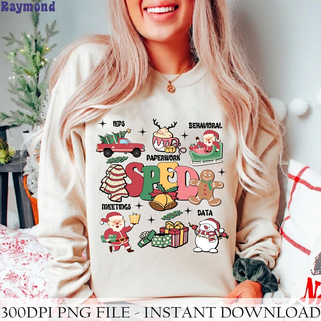 Sped Teacher Christmas Png, Special Education Png, SPED Teacher Xmas ...