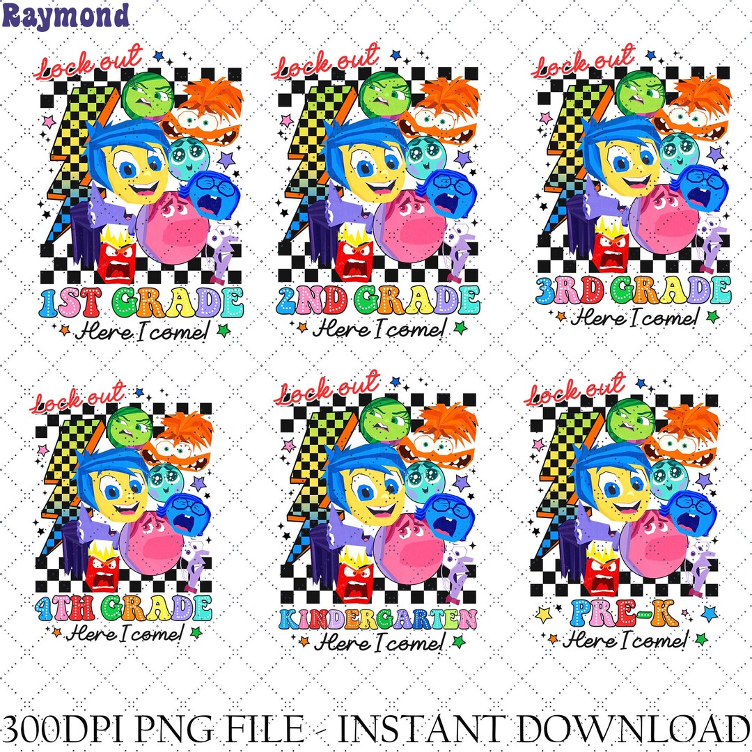Bundle Back to School Inside Outs Png, Full of Emotions Png, Inside Out ...