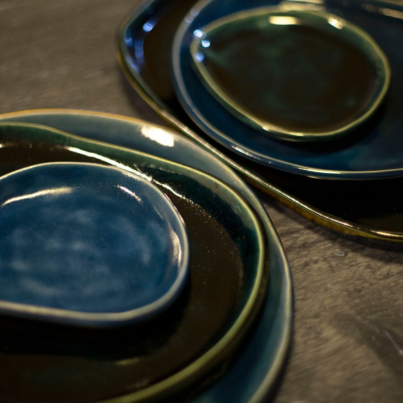 Ceramic Plate Set - Etsy