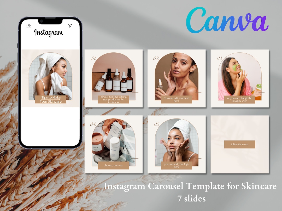 Instagram Carousel Template | Skincare Instagram | Esthetician Template ...