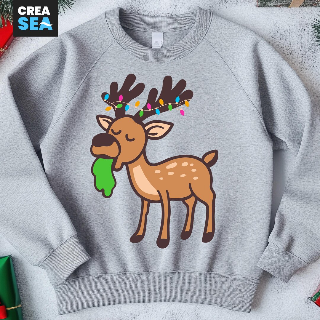 Vomiting Reindeer Svg, Png, Funny Adult Christmas Shirt Svg, Man, Woman ...