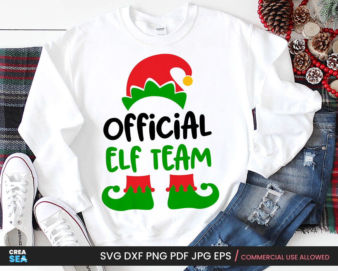 Official Elf Team Svg Elf Team Shirt Svg Family Christmas - Etsy