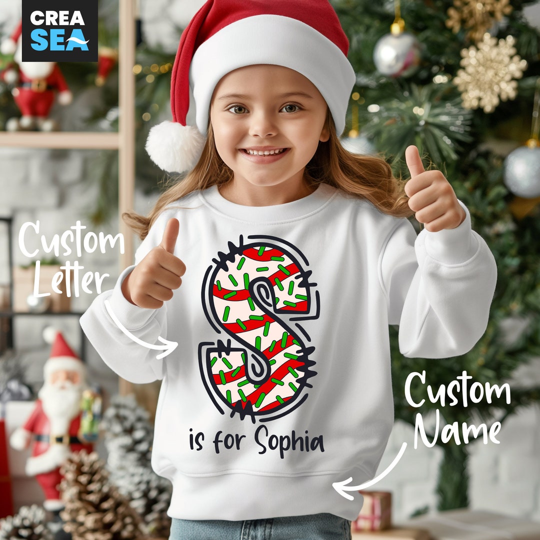 Personalized Christmas Svg, Png, Custom Alphabet Letter is for Name ...