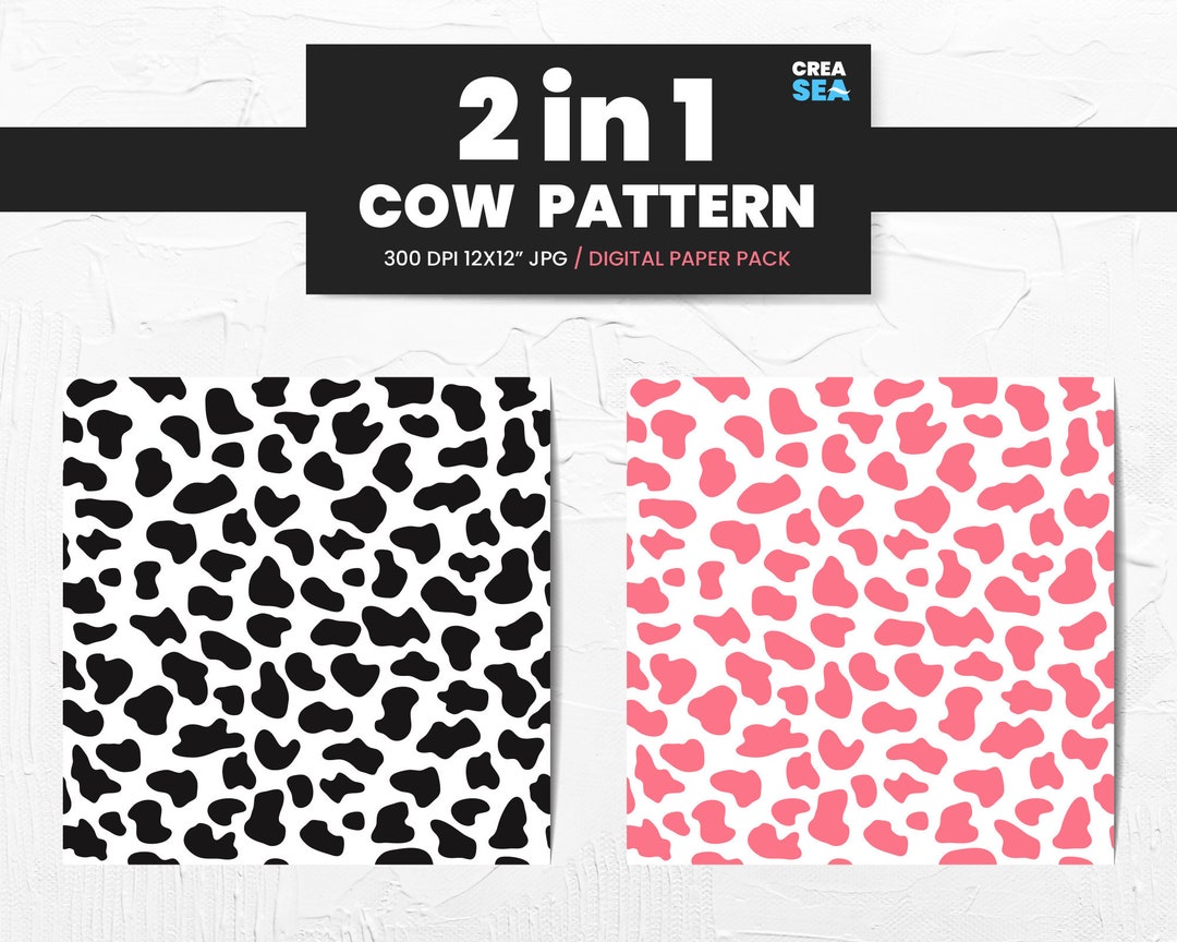 Cow Skin Print Pattern, Cow Spots Digital Paper, Farm Animals Seamless ...