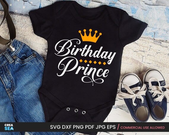 Birthday Prince Png Svg Birthday Boy Shirt Svg Prince Shirt - Etsy