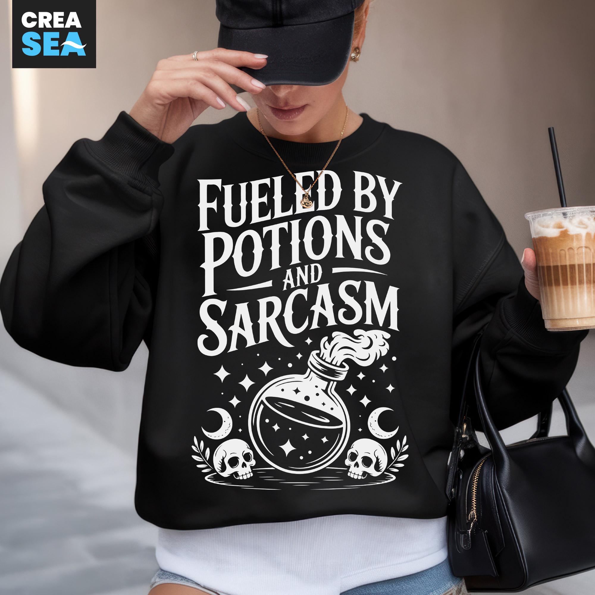 Fueled by Potions and Sarcasm Svg, Png, Witchy Svg, Adult, Female, Girl ...