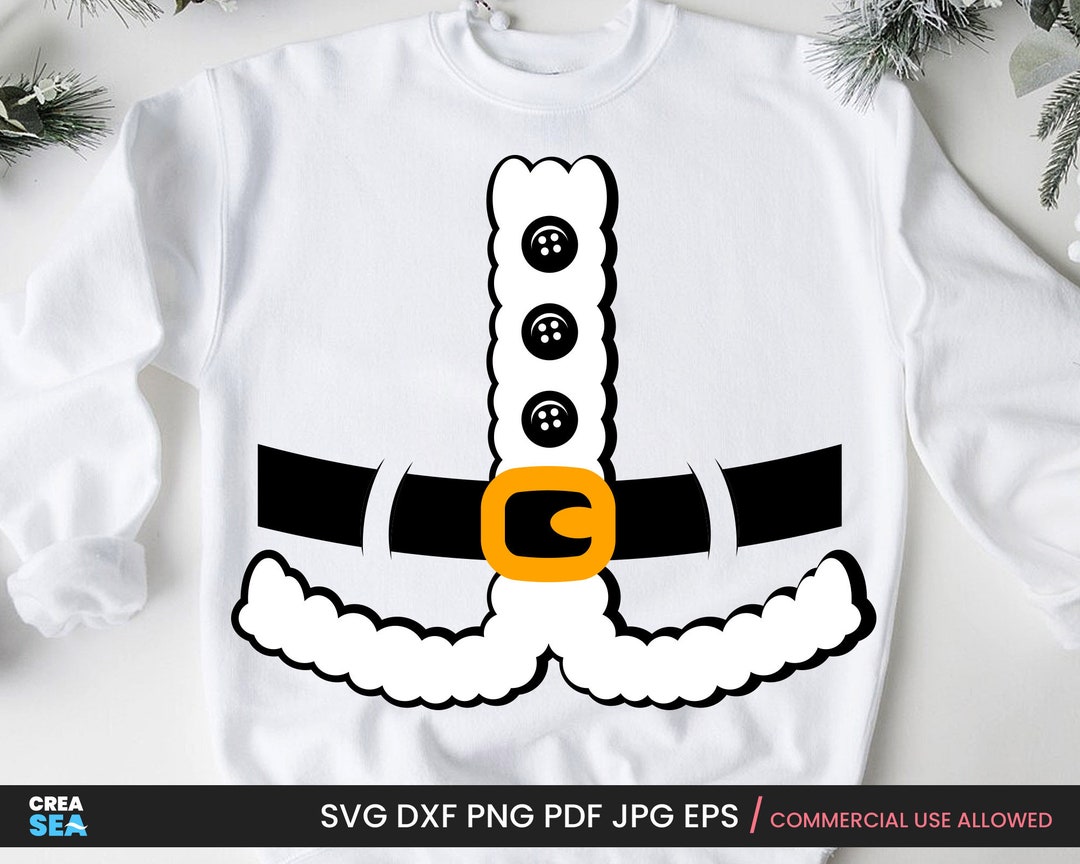 Santa Shirt Svg, Png, for Adults & Kids, Sublimation Image, Cricut Cut ...