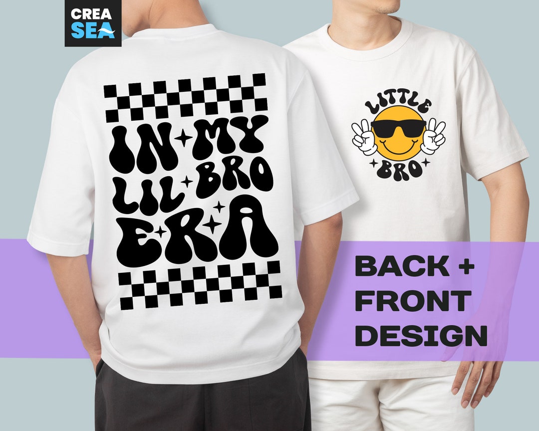 Little Bro SVG, PNG, Smiley Peace Sign Svg, in My Lil Bro Era Svg ...