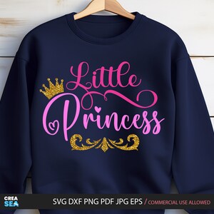 Little Princess Png, Svg, Princess Shirt Svg, Royal Pink & Gold Design ...
