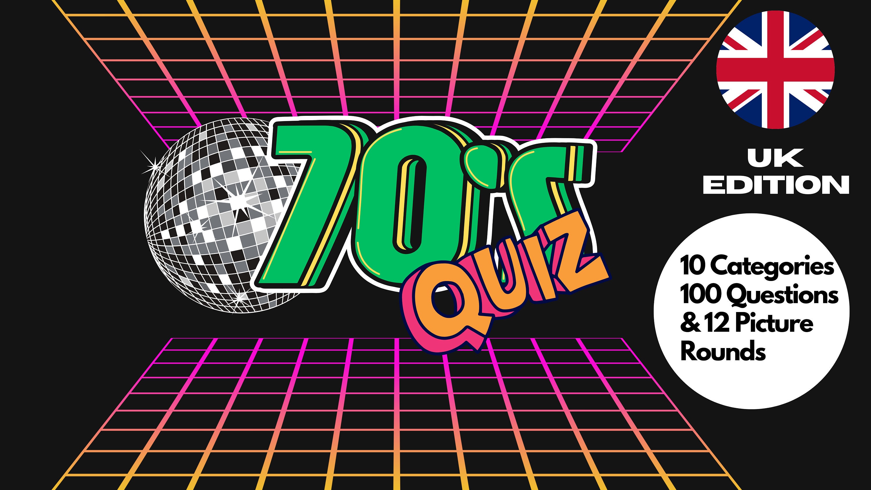 Powerpoint 1970s Quiz Editable Zoom, Teams, Skype - Etsy