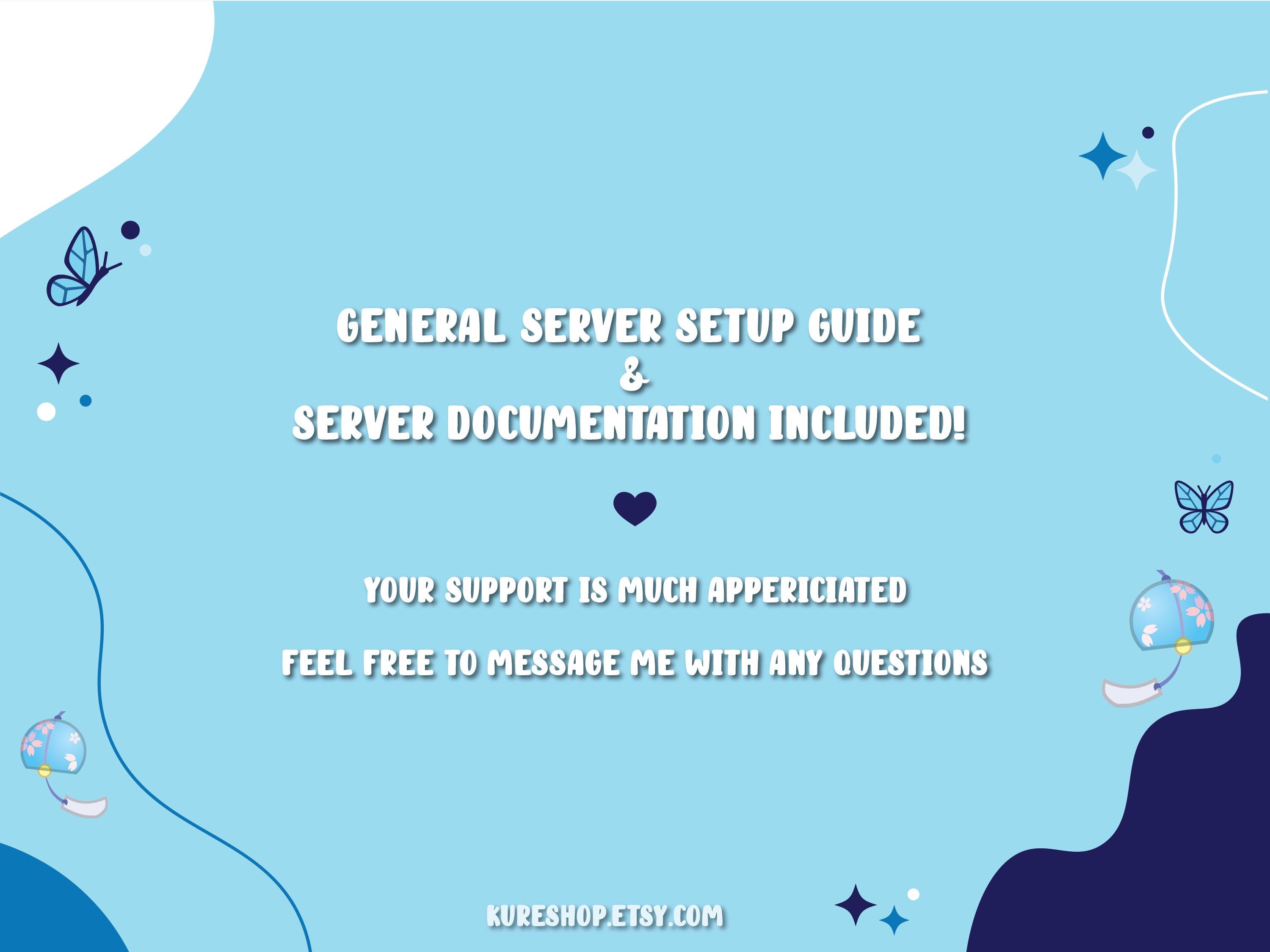 Blue & White Discord Server Template: 50+ Roles, 30+ Channels (instant ...
