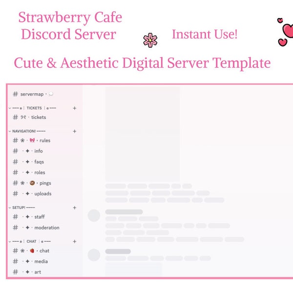 Pink Discord Template - Etsy