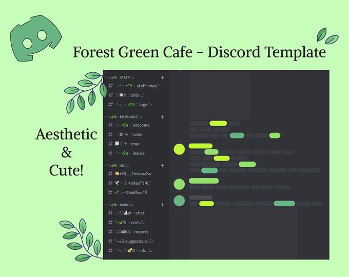 Cottagecore Themed Discord Server Template for Studying, Twitch ...