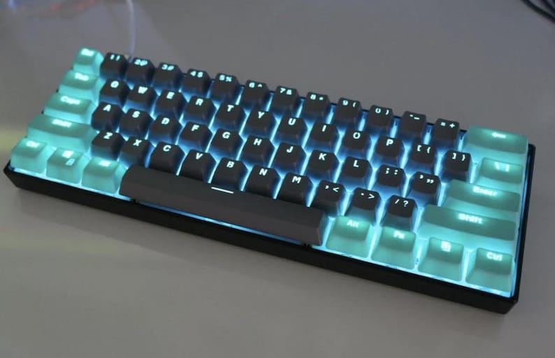 Keycap Translucent / Blue Grey / 104pc - Etsy