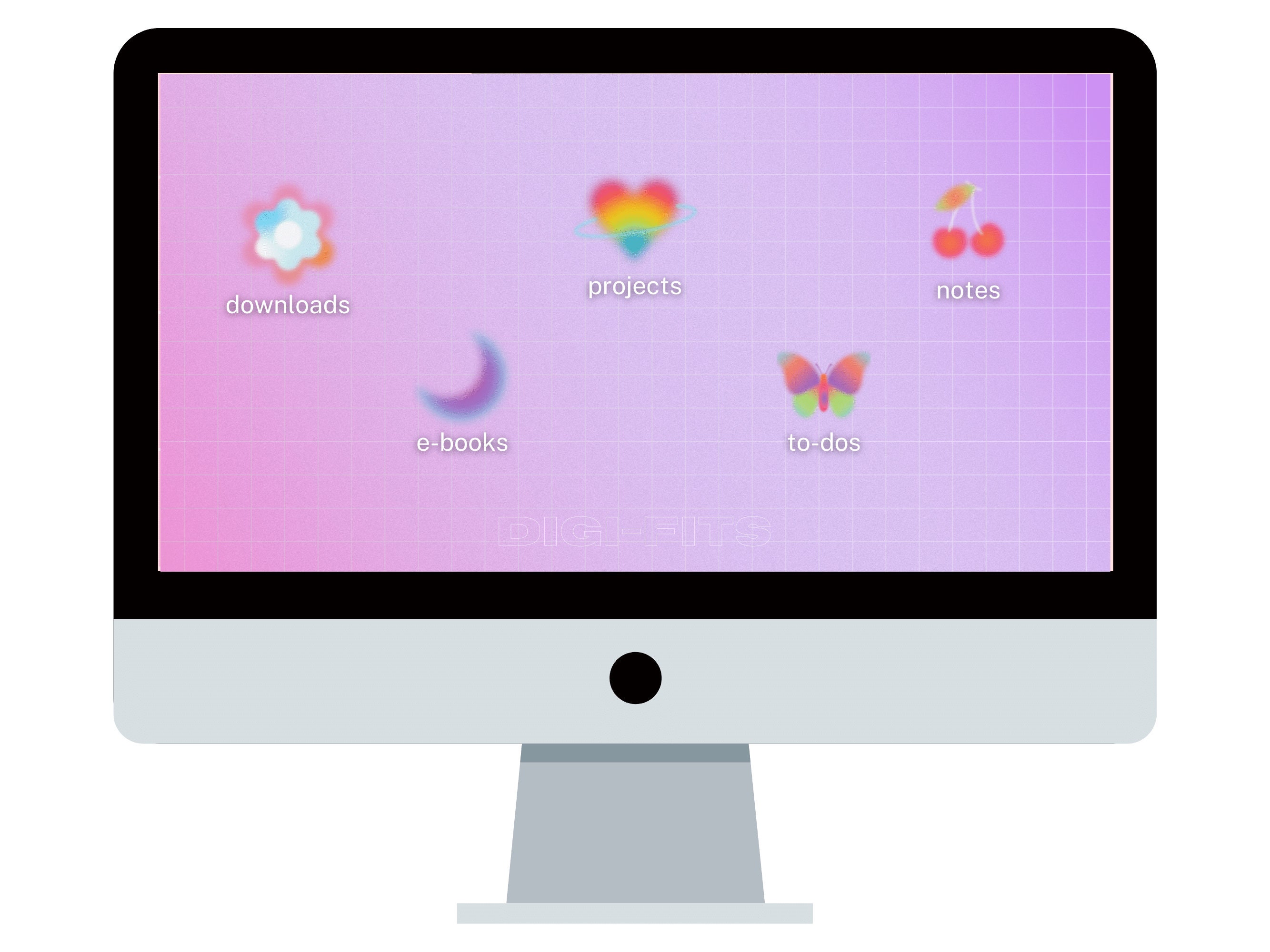 50 Desktop Icon Set | Folder Icons for Mac + Windows | Aura Aesthetic ...