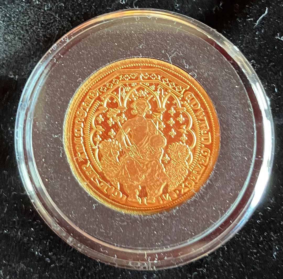 Edward III Double Leopard Gold Coin. 2007 Re-issue. 91.6% - Etsy UK