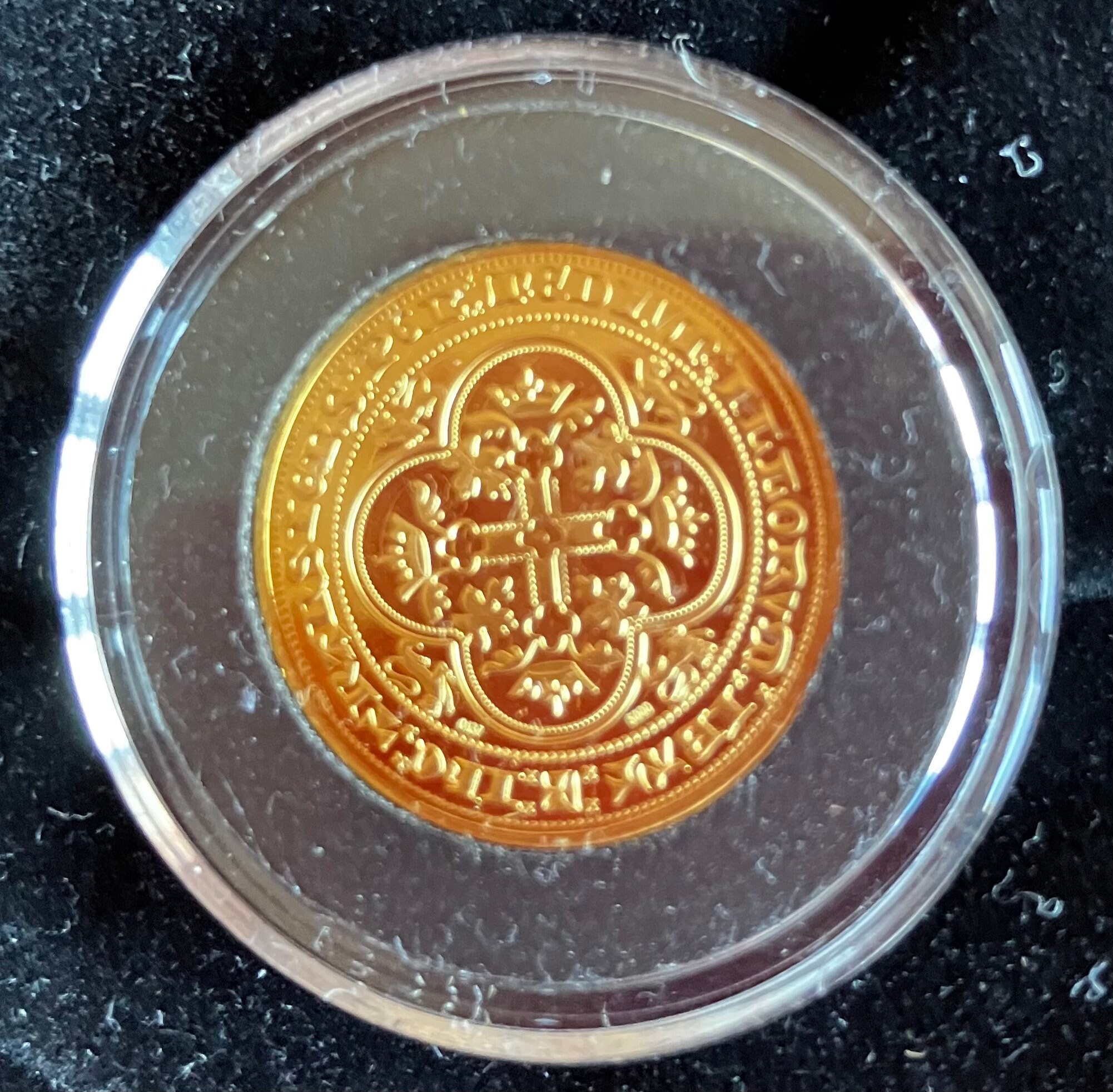 Edward III Double Leopard Gold Coin. 2007 Re-issue. 91.6% - Etsy UK