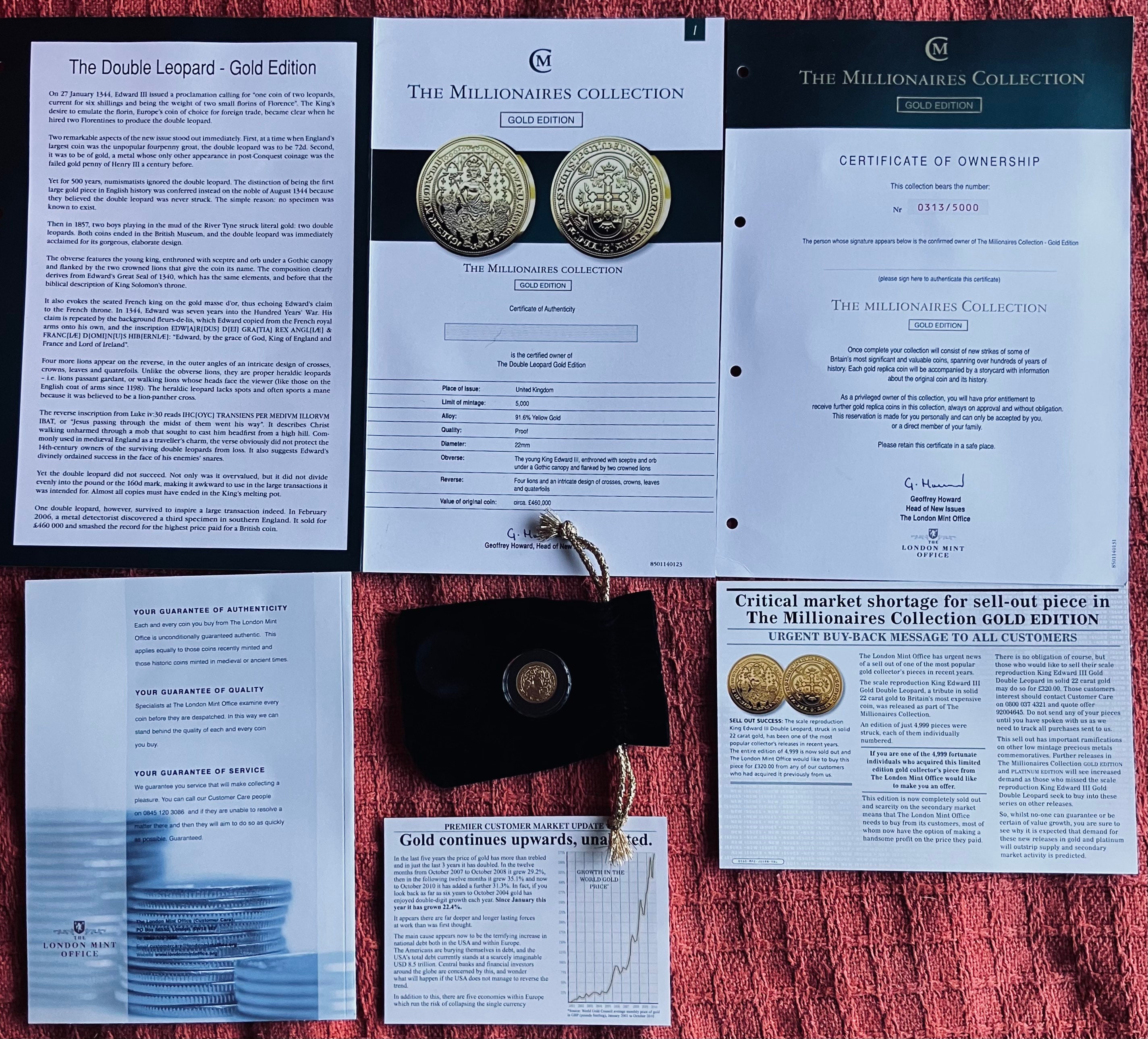 Edward III Double Leopard Gold Coin. 2007 Re-issue. 91.6% - Etsy UK