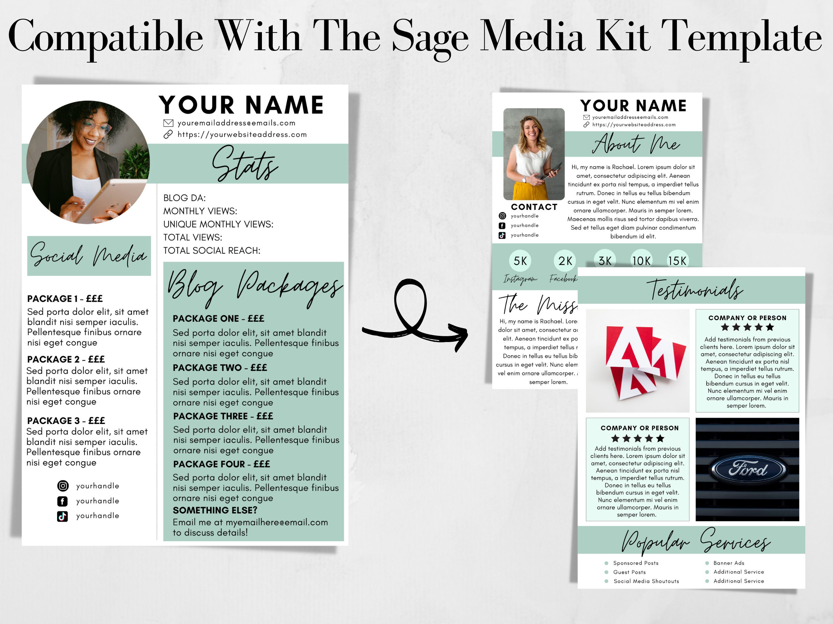 Blogger Rate Card - Canva Templates - Rate Card - Content Creators ...