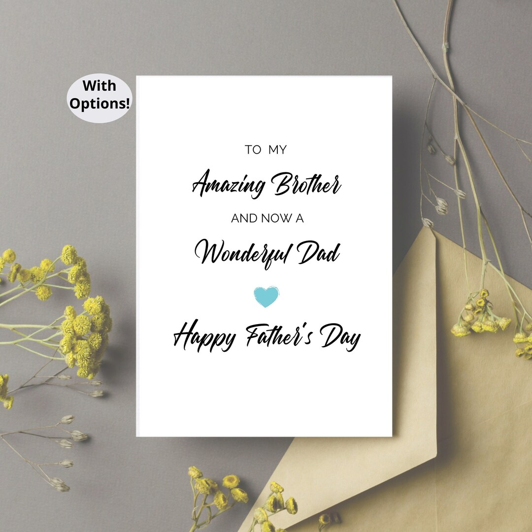 Amazing Brother Father's Day Card Father's Day Card for Brother ...