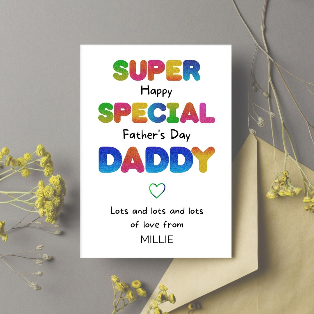 Father's Day Card Super Special Daddy Fathers Day Card for Daddy, Card ...