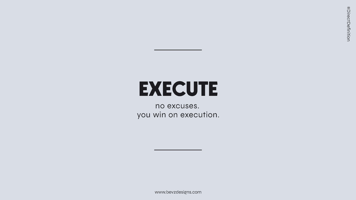 Execute Motivational 1080p/4k PC Desktop Background Positive - Etsy