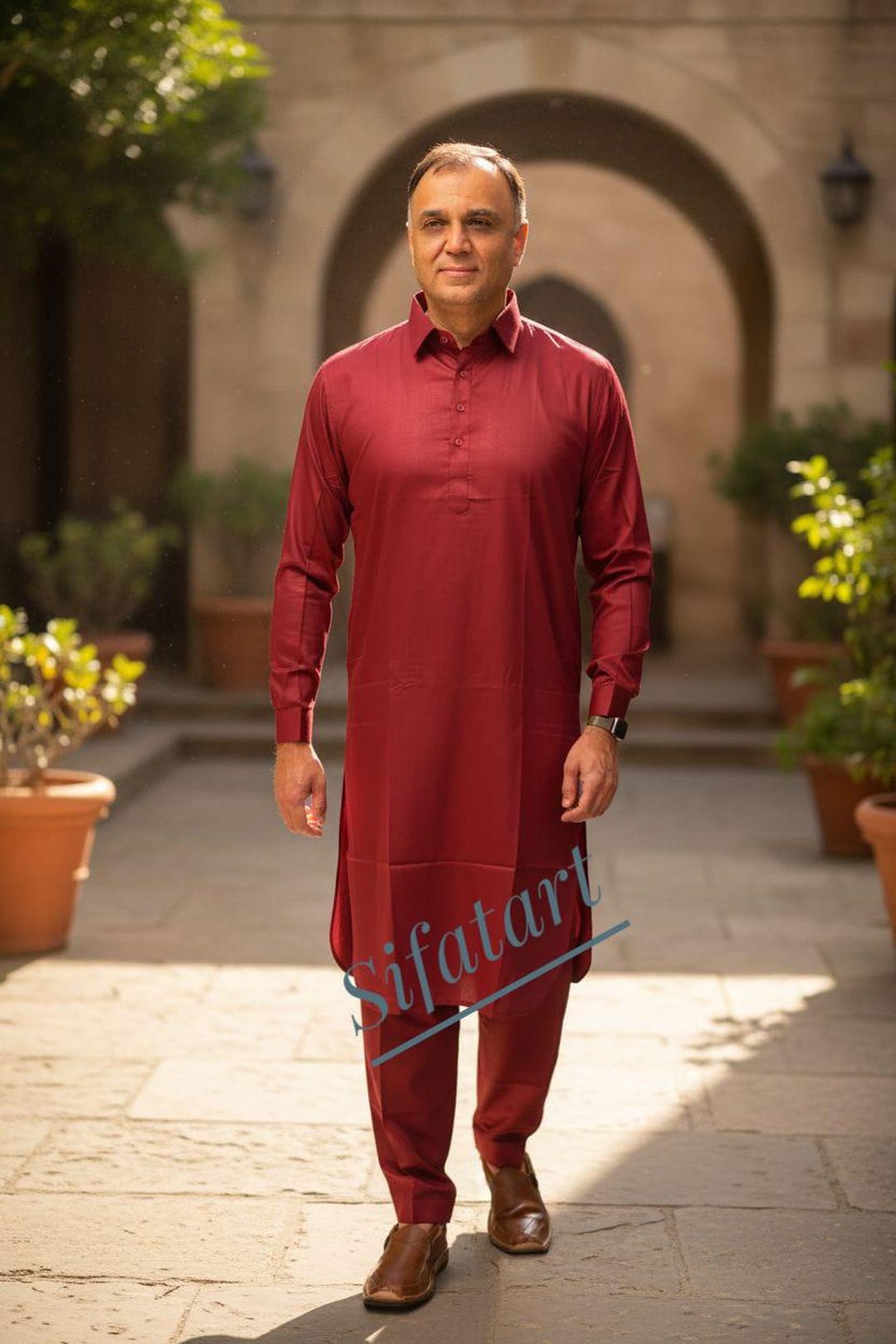 Men's Cotton Kameez Shalwar: Pakistani Slim Fit Salwar Kameez - Etsy