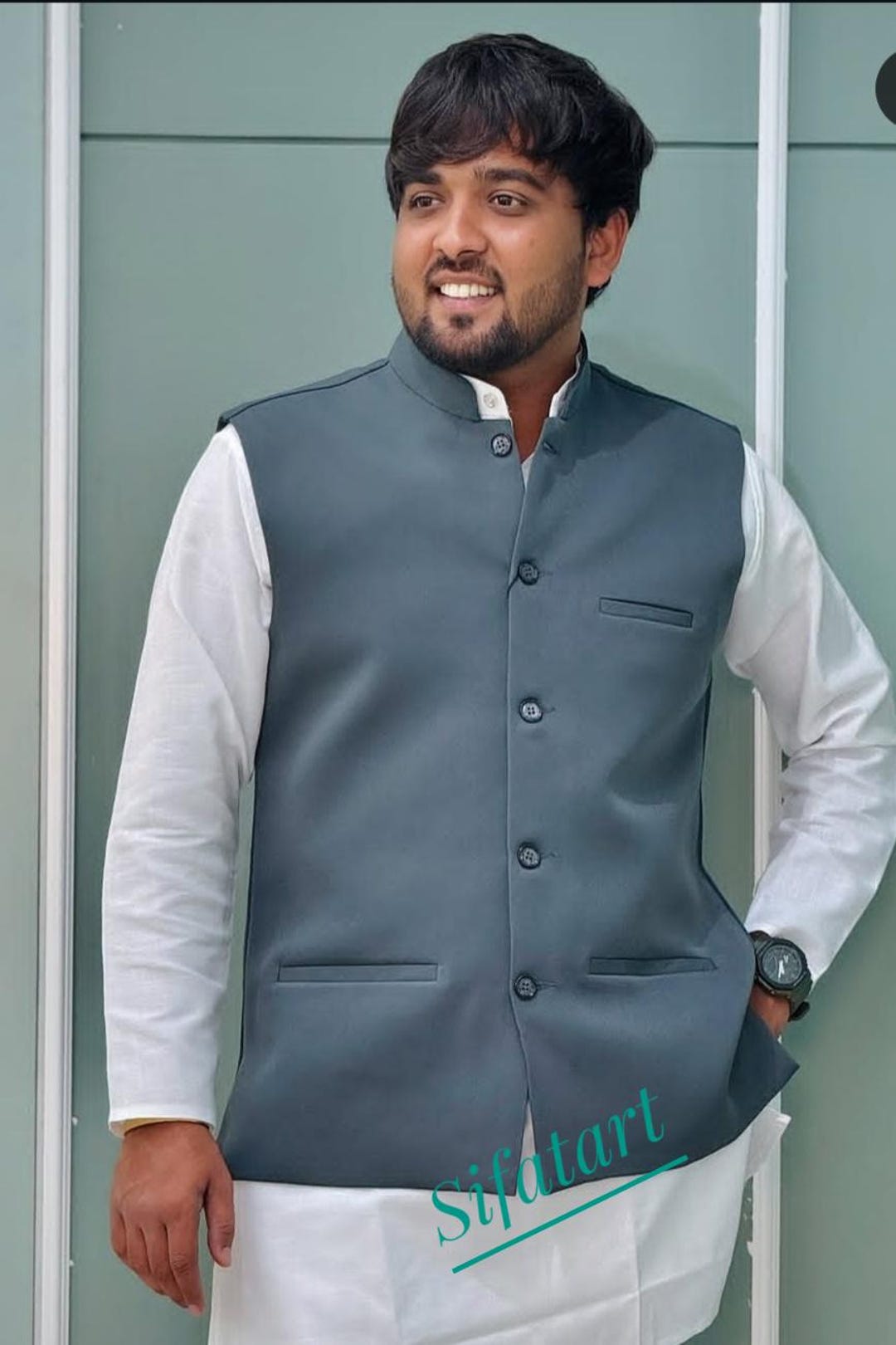 Men's Handmade Pakistani Stylish Nehru Jacket Ethnic Wear Jacket - Etsy