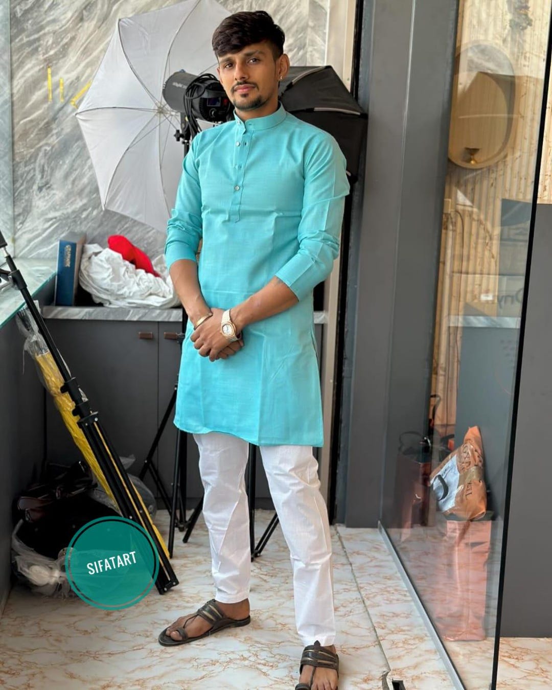 Indian Kurta Pajama for Men, Casual Long Kurta Pyjama, Designer Kurta ...