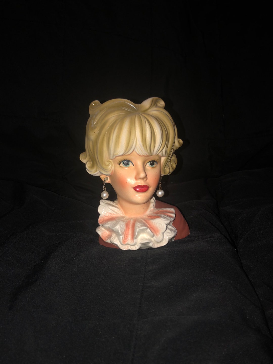 Relpo K1817 Lady Head Vase Ruffles - Etsy