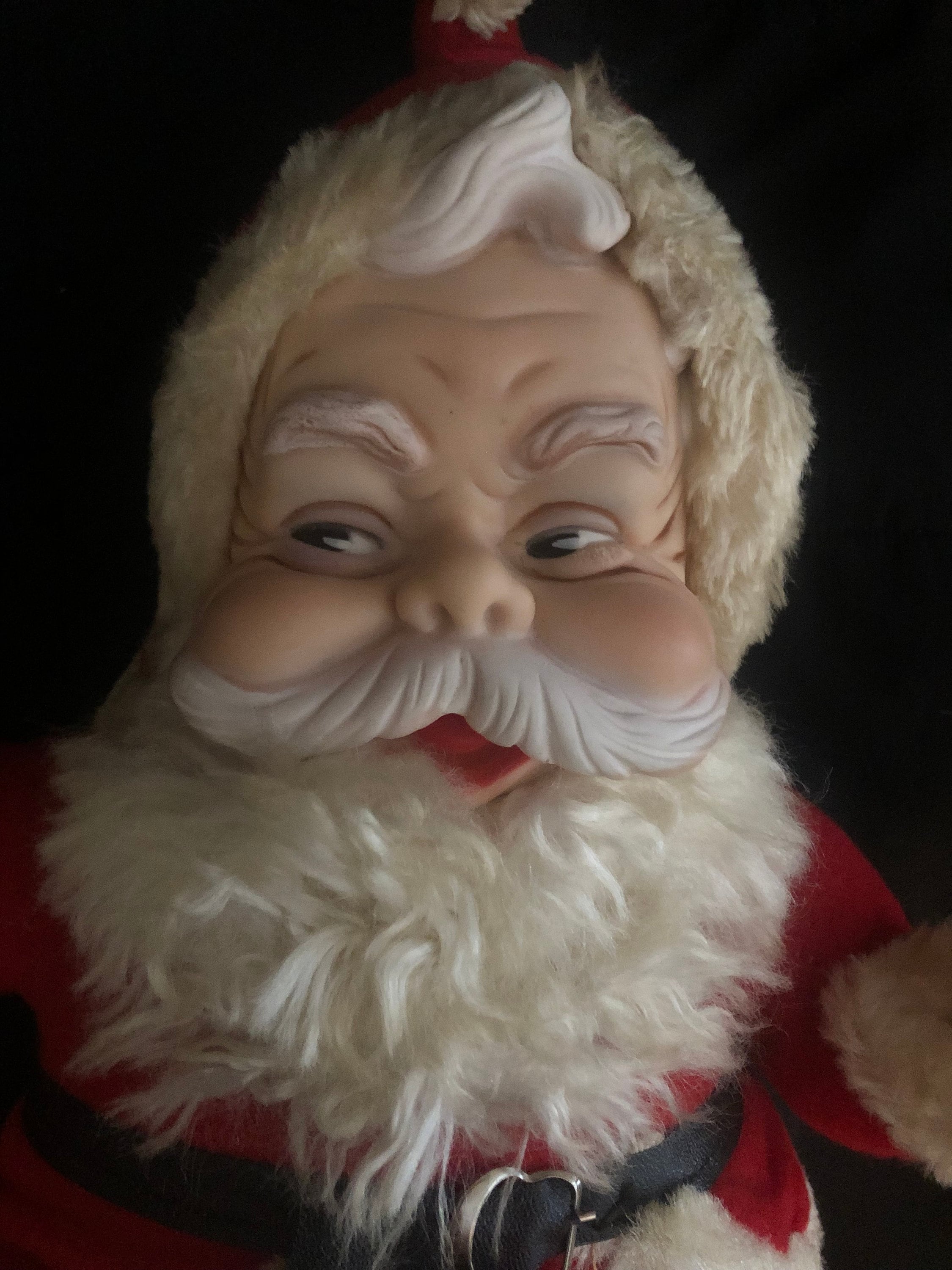 Vintage 1950's Rushton Santa Claus Plush Doll Rubber Face - Etsy