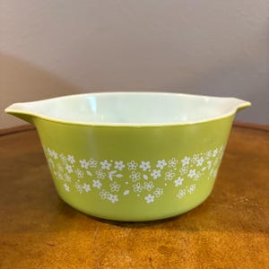 Vintage Pyrex Spring Blossom Casserole Dish 1.5 Qt 474-B Crazy Daisy ...