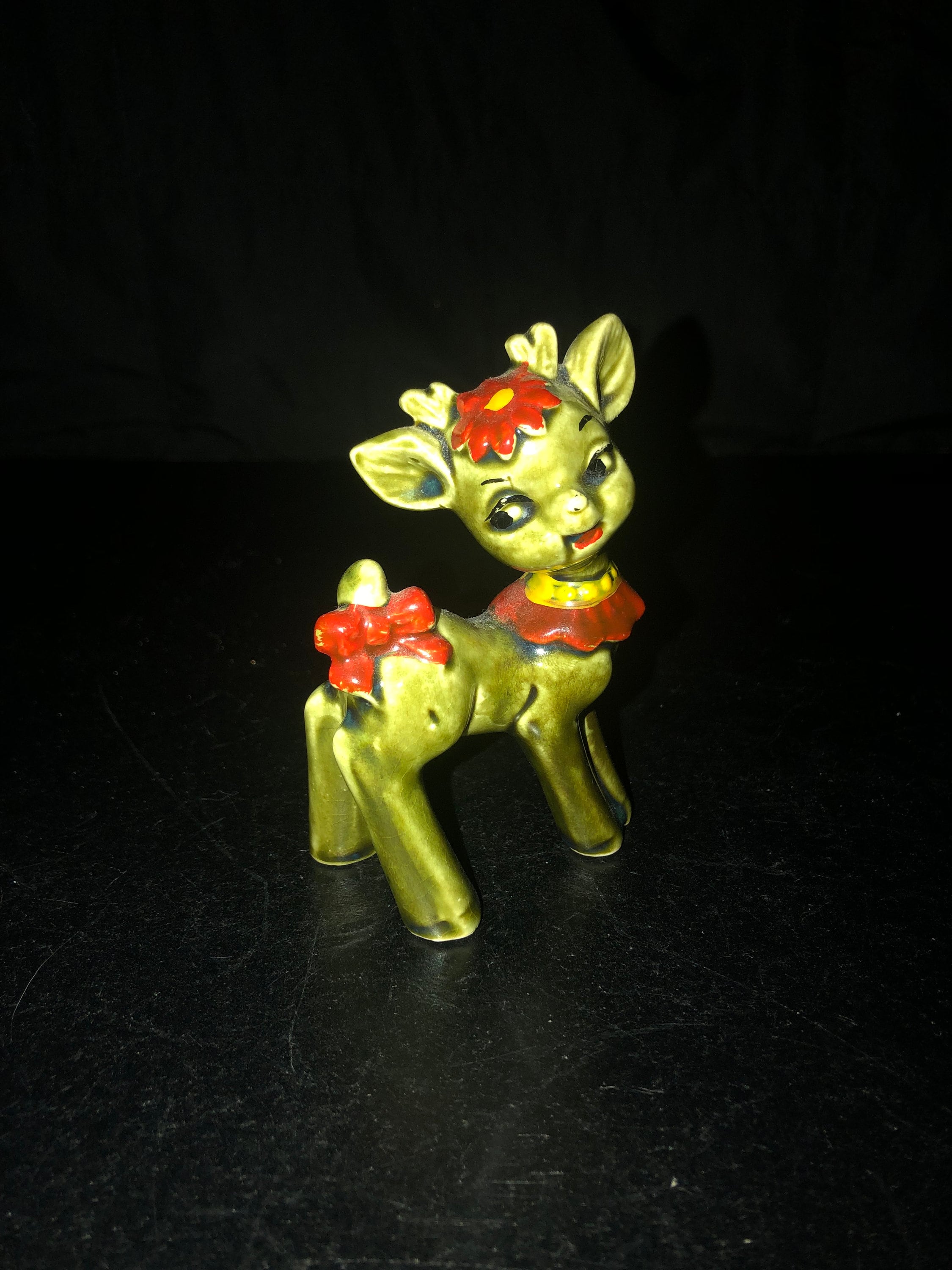 Vintage Ceramic Reindeer - Etsy
