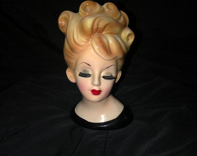 Vintage Inarco Lady Head Vase - Etsy