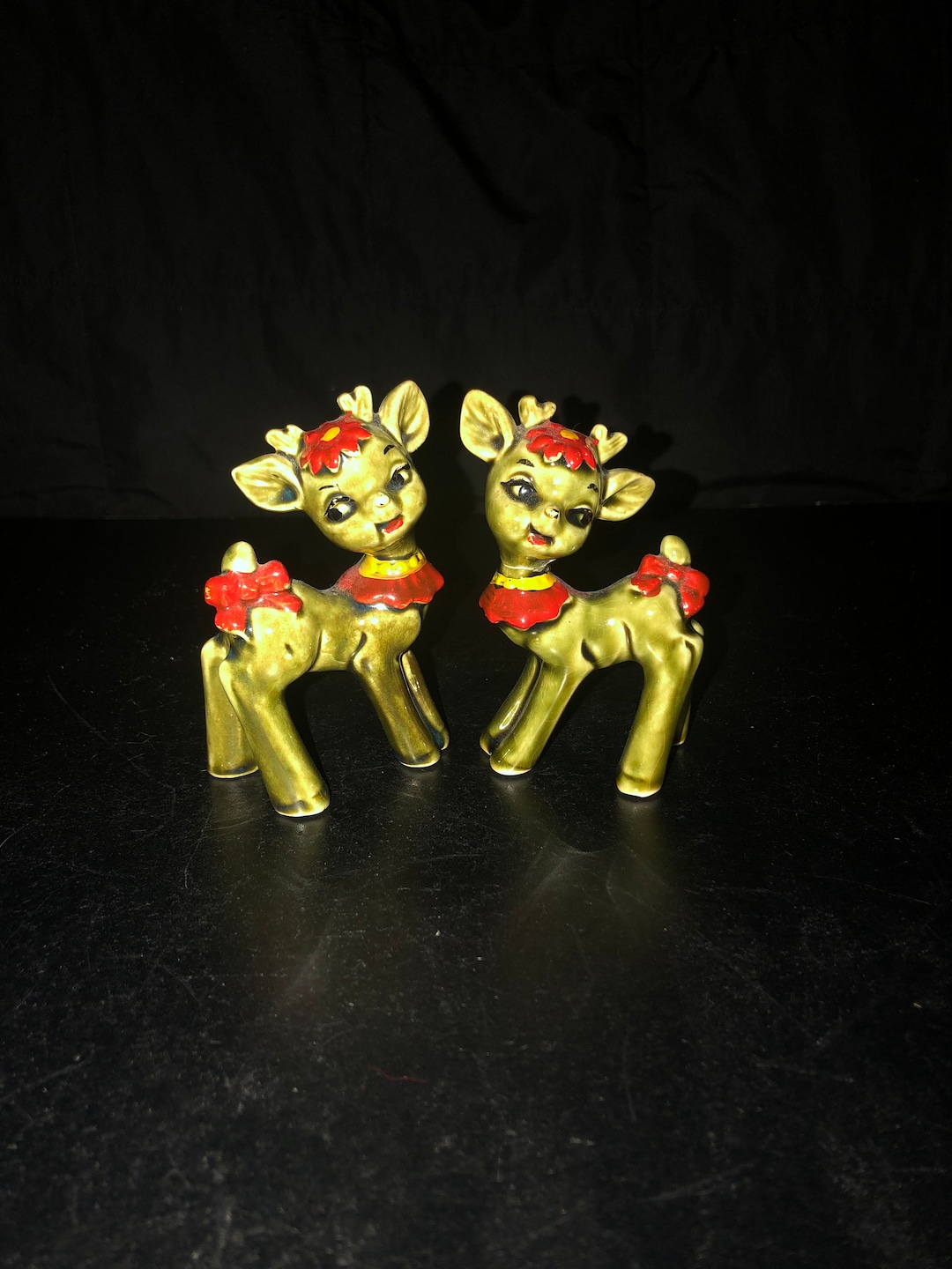Vintage Ceramic Reindeer - Etsy